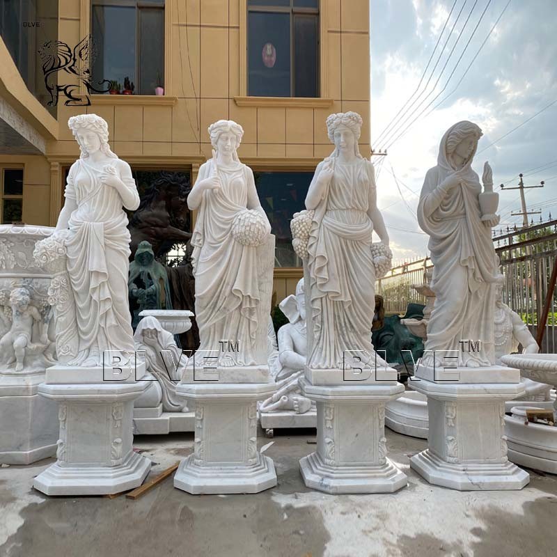 Four Seasons Marble Statues Life Size Greek Goddess Stone Sculpture ...