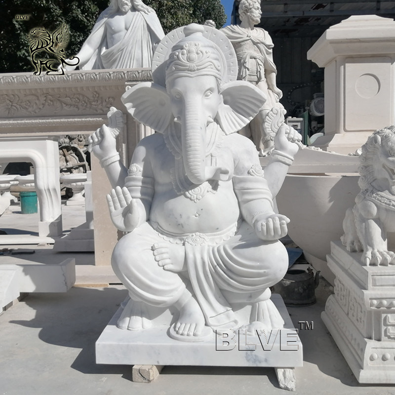Lord Ganesh Statues Marble Sculpture Life Size Hindu God Garden Statue ...