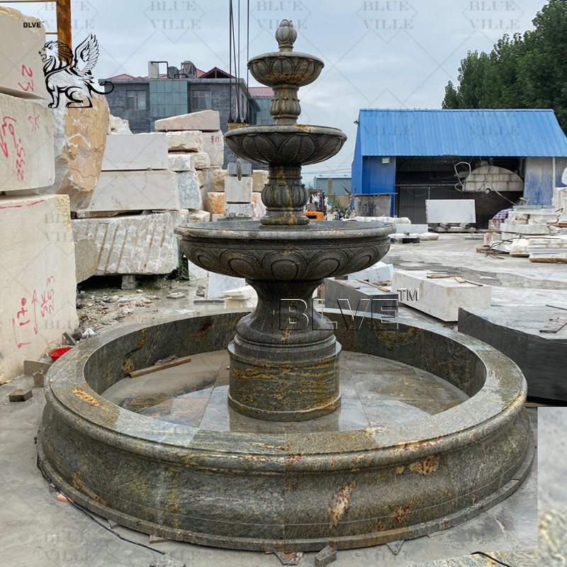 Marble Water Fountain Natural Stone Granite Garden 3 Tier Fountains ...