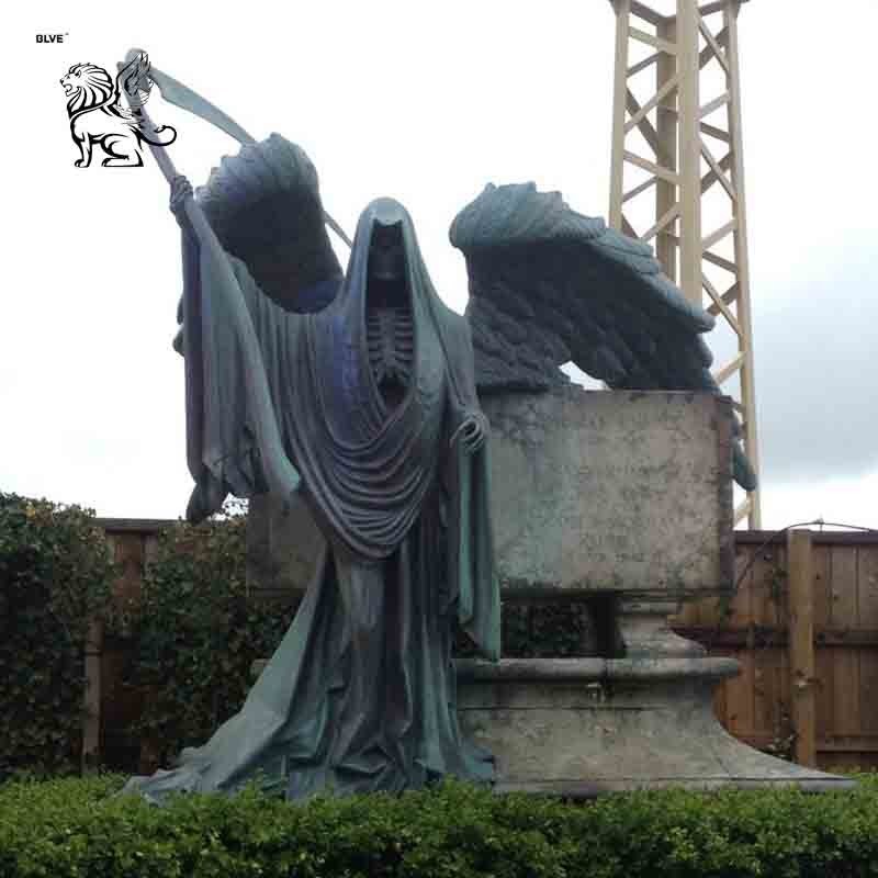 Bronze Santa Muerte Statue Saint Holy Death Statues Large Metal ...