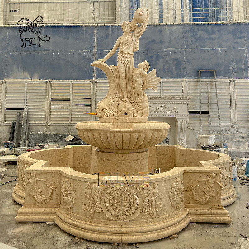 Marble Outdoor Fountains Life Size Greek Woman Pouring Water Fountain ...