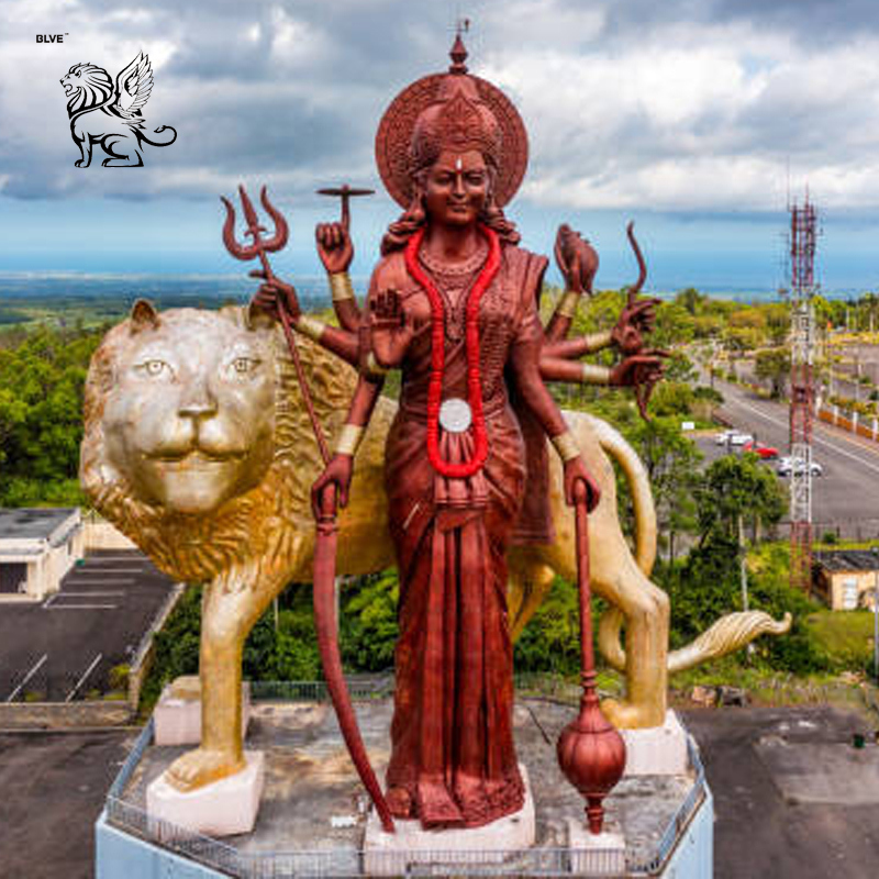 Bronze Goddess Durga Maa Statue Giant Metal Hindu Gods Sculpture India ...