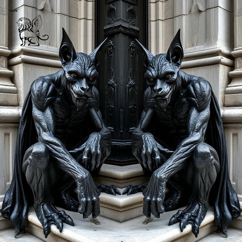 Bronze Gargoyle Statue Sculpture Metal Monster Sculptures Medieval ...