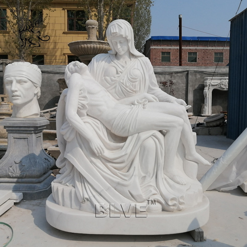 Marble Pieta Statues White Stone Catholic Religious Mary And Jesus Life ...
