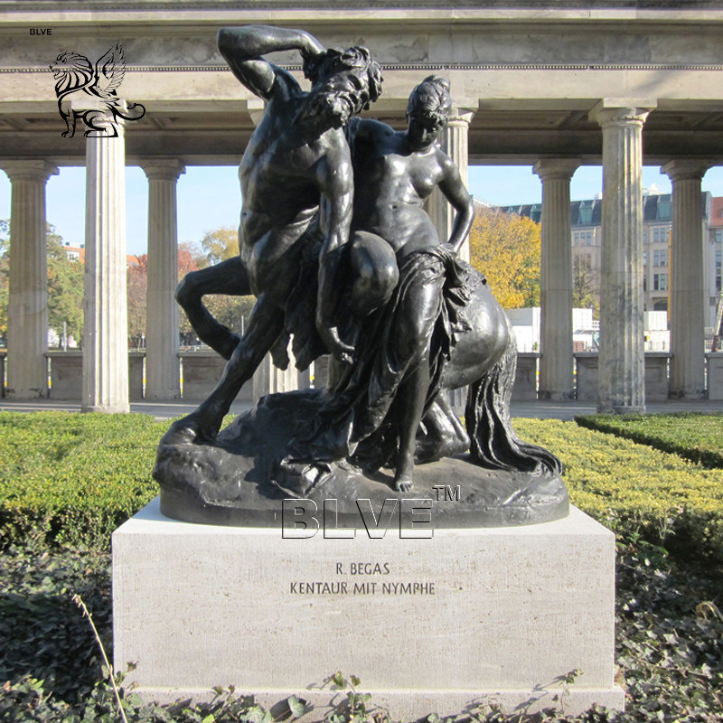 Bronze Centaur Chiron Statue And Greek Naked Woman Sculpture Life Size ...