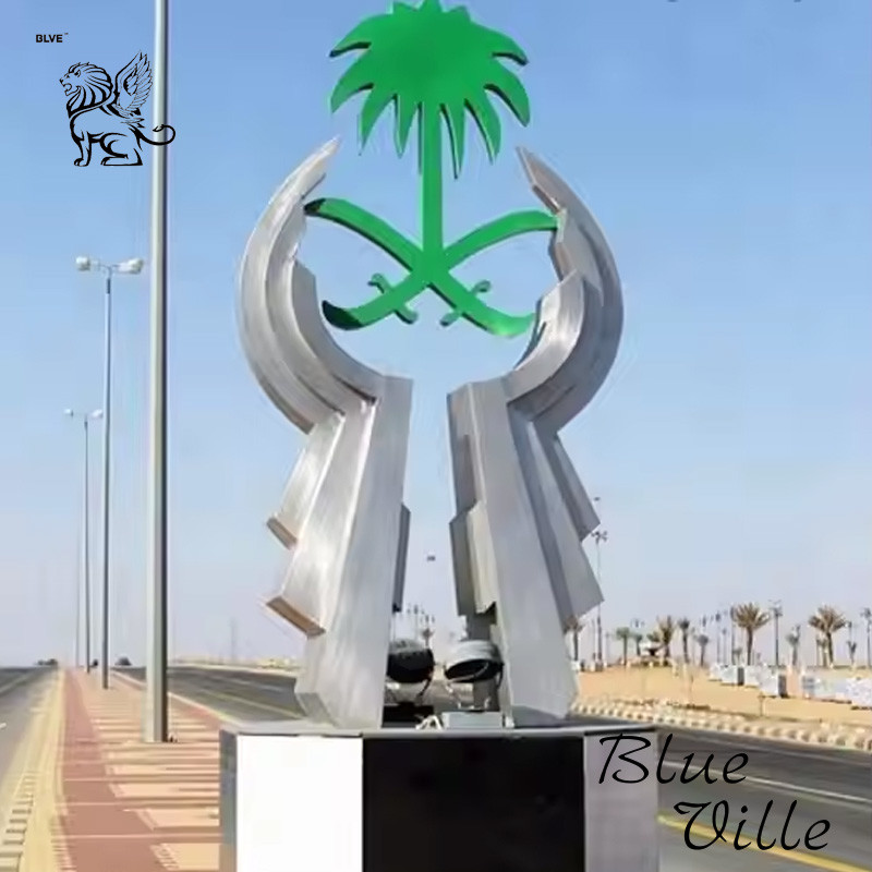 Huge Stainless Steel Sculpture Urban Saudi Arabia 2030 Future City ...