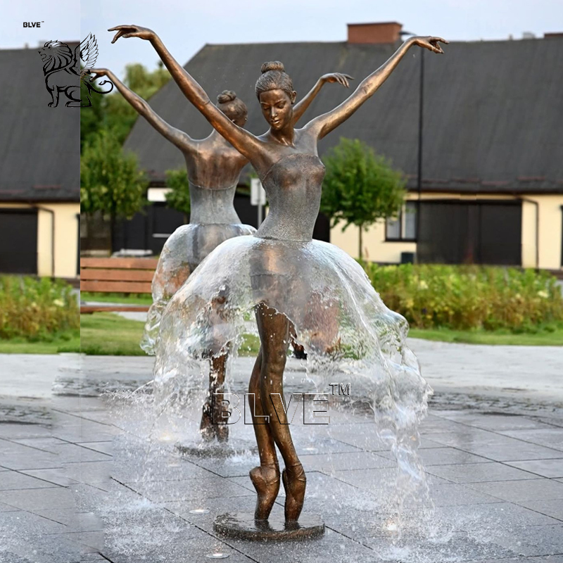 Brass Ballet Girl Fountains Life Size Bronze Woman Dancing Statue ...